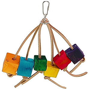 Bonka Bird Toys 1965 Block Spider Bird Toy Parrot cage Toys Cages African Grey Amazon Conure. Quality Product Hand Made in The USA.