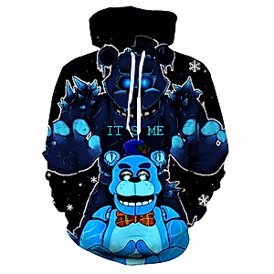 BLYLUXU Youth Hoodie Boys and Girls 3D Printed Pullover Sweatshirt Kids Cartoon Game Sport Hoodie 4-X-Large