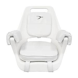 Wise 8WD007-3-710 Deluxe Pilot Chair with Cushions and Mounting Plate, White