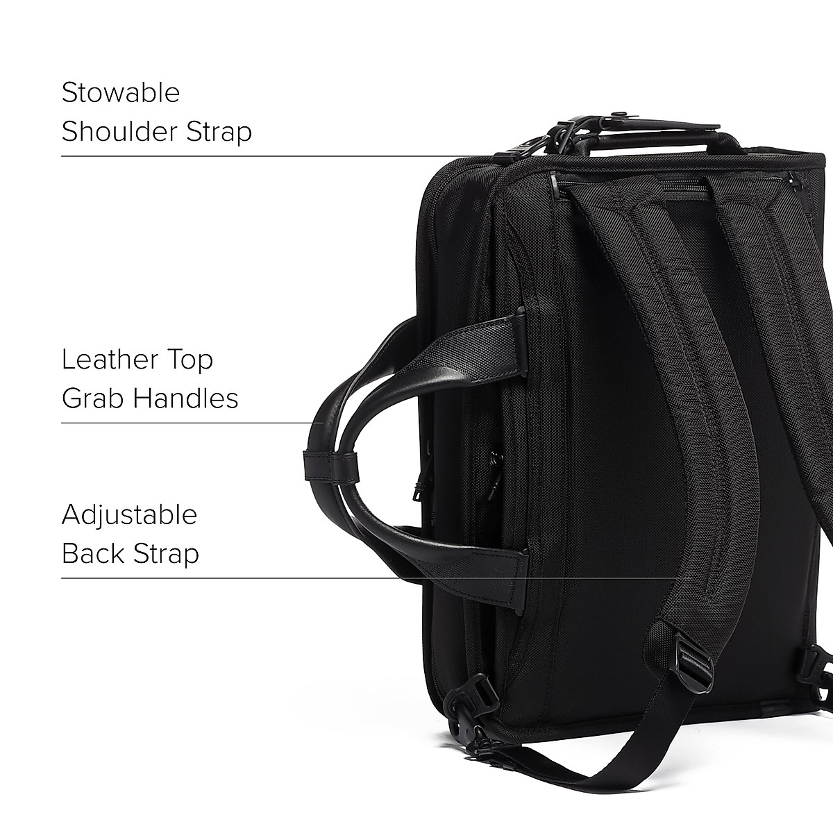 TUMI - Alpha 3 Slim Three Way Laptop Briefcase - 15 Inch Computer Bag for Men and Women - Black