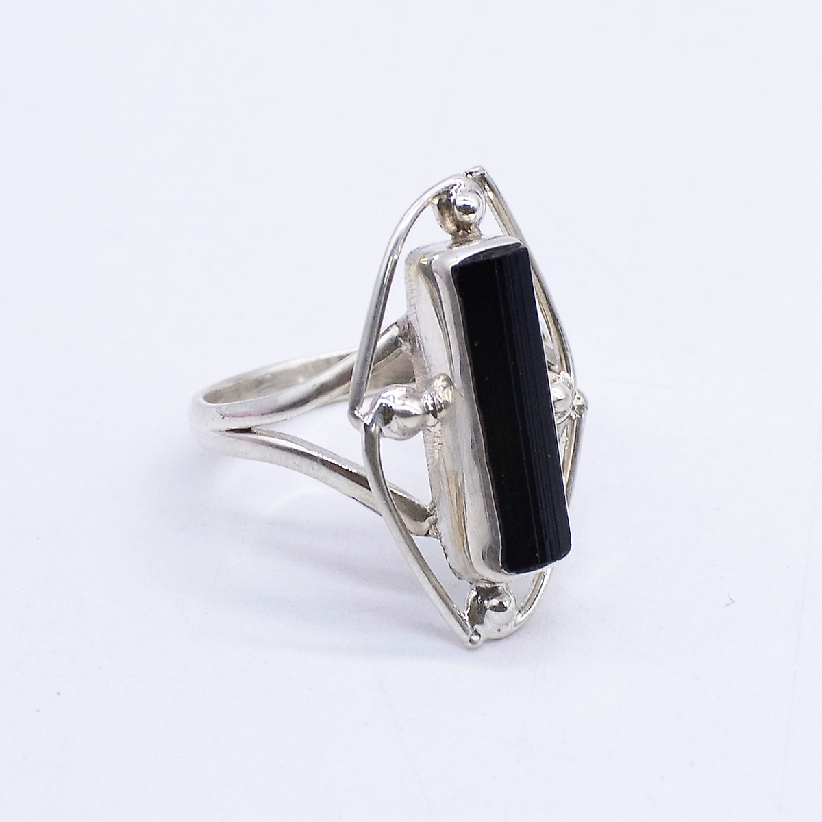 Natural Herkimer & Moldavite Gemstone Ring, 925 Sterling Silver Ring, Raw Moldavite Ring, Handmade Ring, Birthstone Ring, Statement Ring, Gift for Mom, Rough Gemstone Ring, Bridal Ring (6)