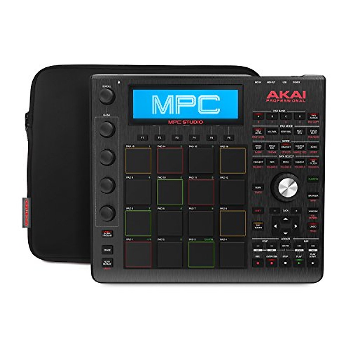 Akai Professional MPC Studio Black | Ultra-Portable MPC With MPC Software (Download), USB Power, LCD Screen, Touch Sensitive Encoders, Brushed Aluminium Body & Data Dial