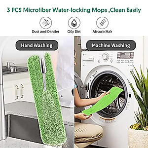 Spray Mop Floor Mop, ILAVCOOL Mops for Floor Cleaning Spray Floor Mops with 3 Reusable Microfiber Mop Pads & 550ML Refillable Bottle Wet Dry Mop for Hardwood Floor Laminate Tile Wood Floor Cleaner
