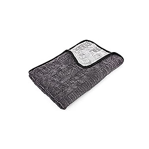 The Rag Company - The Gauntlet Drying Towel - 70/30 Blend Korean Microfiber, Designed to Dry Vehicles Faster, More Thoroughly & More Gently Than Others, 900gsm, 20in x 30in, Ice Grey + Grey