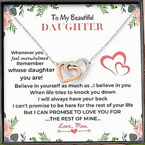 LOTUS-A Daughter Gift From Mom - Sterling Silver Daughter Gifts Necklace Birthday Gifts For Daughter Beautiful Gifts For Daughters From Mothers Daughter Necklaces From Mom