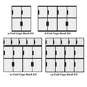 Proselect Mod Kennel Cage for Pets, 3-Unit