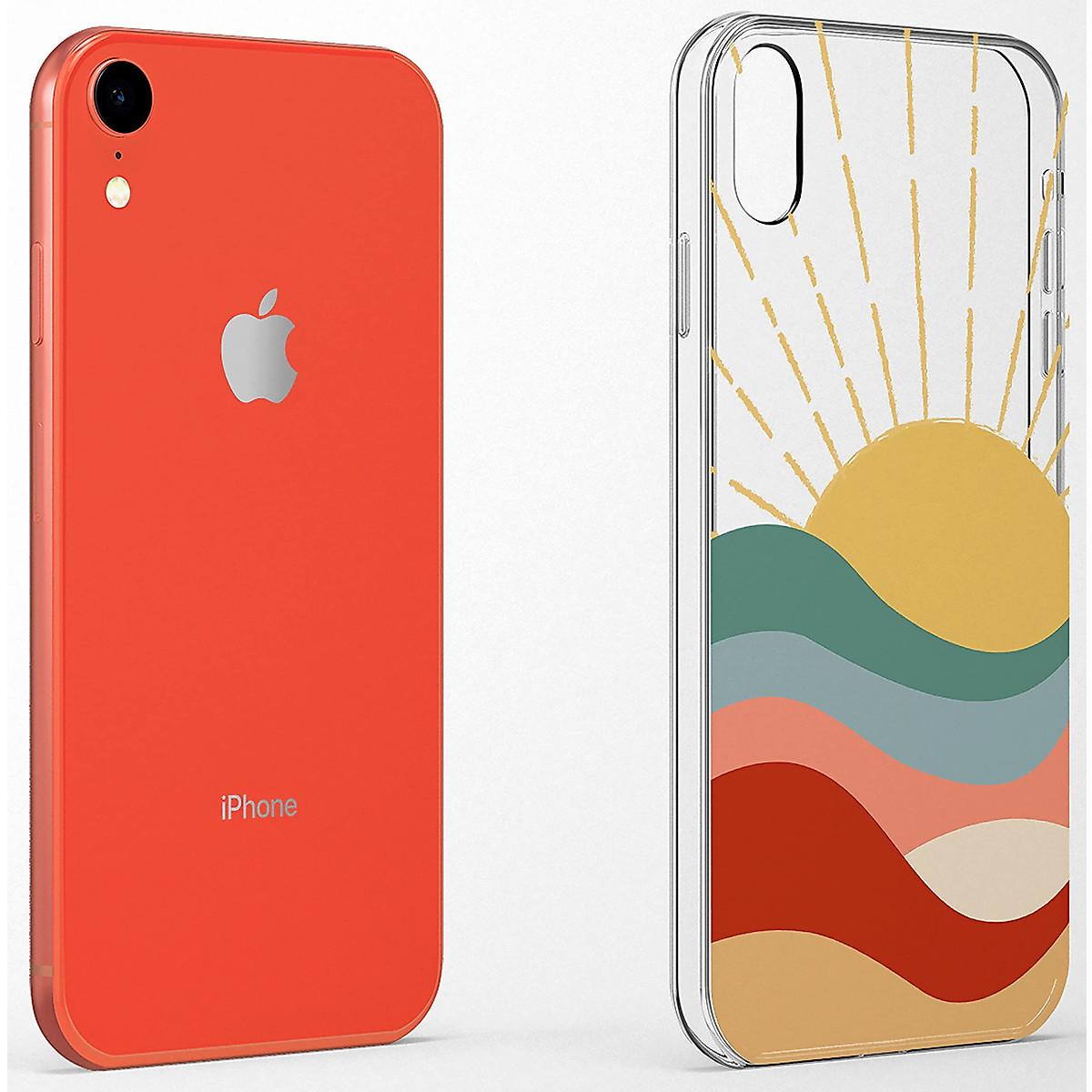 Casely iPhone XR Case | Here Comes The Sun | Cute Colorblock Sunset Case