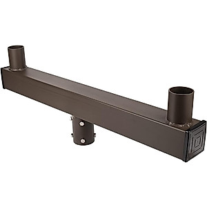 Low Profile Bullhorn with 2 Tenons,Bullhorn Tenon Fit for 2 3/8" Slip Fitter LED Shoebox Parking Light,Flood Lighting,Pole Adapter Tenon,Bullhorn Mounting Bracket with 2 Arms