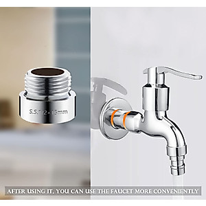 Tworider 15mm Length Shower Arm Extension,Handheld Stainless Steel Shower Head Extension Arm For Bathroom Accessories (Cast Pipe Fitting Coupler,Extended Shower Pipe)