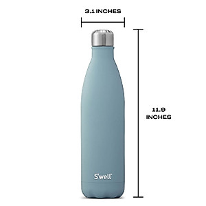S'well Stainless Steel Water Bottle, 25oz, Aquamarine, Triple Layered Vacuum Insulated Containers Keeps Drinks Cold for 48 Hours and Hot for 24, BPA Free, Perfect for On the Go