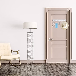 MAGTSMEI Coat Rack Wall Mount, Magnetic Hooks Heavy Duty with 5 Metal Hooks, Coat Rack for Hanging Clothes Keys Hat Purse, Magnetic Hooks for Metal Door, Refrigerator, 1 Pack Coat Hook (Silver)