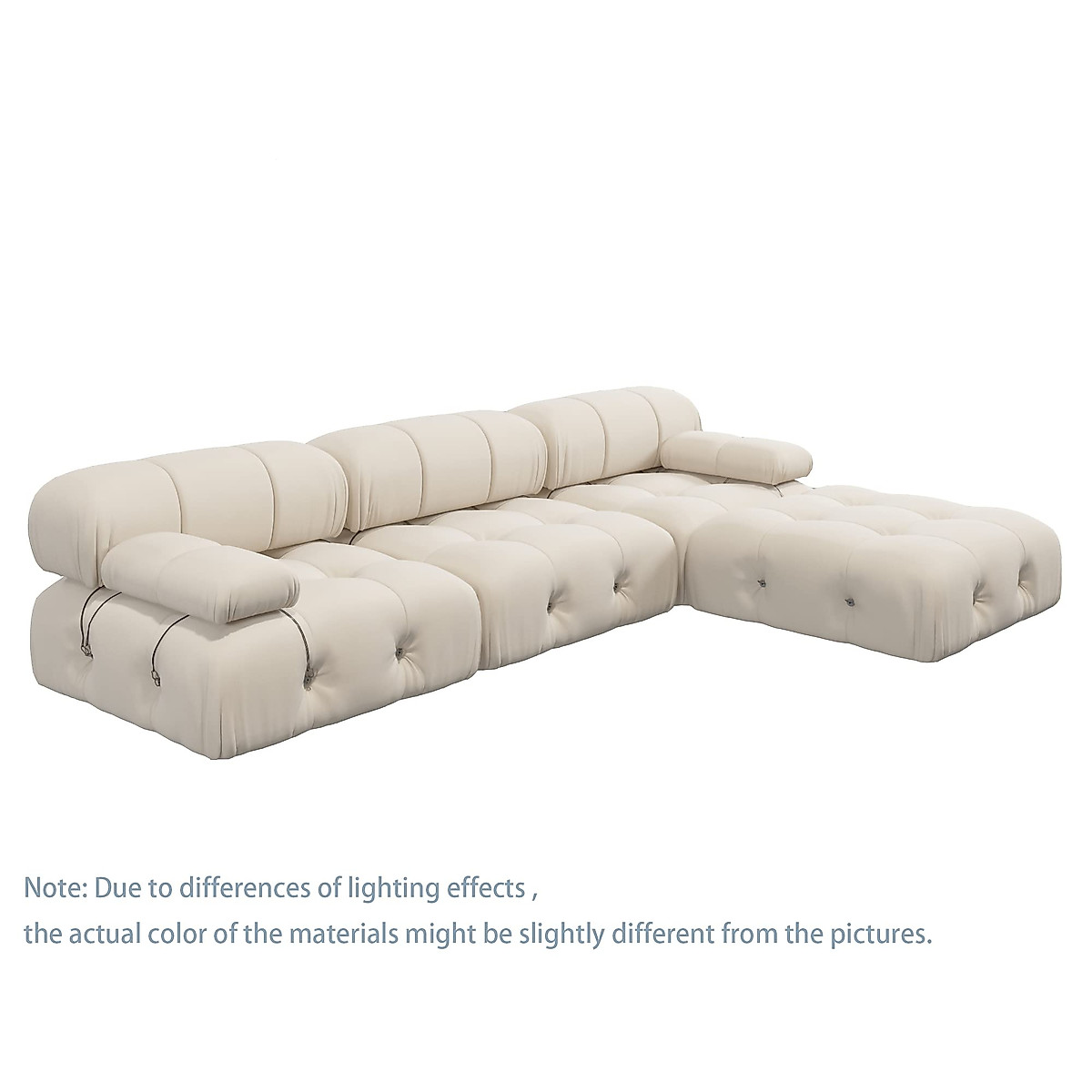 BOKIFOL Sectional Sofa, Modular Sectional Couch with Ottomans- L Shaped Couch for Living Room, 4 Seater Sofa Sets,104"(Beige)