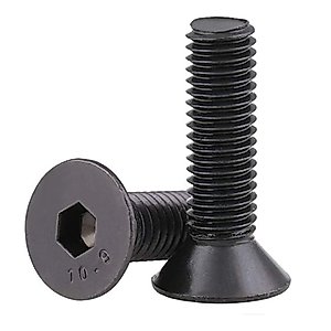 FullerKreg M6-1.0 x 25mm DIN 7991 Hex Drive Class 10.9 Black Oxide Finish Alloy Steel Flat Socket Cap Screw (Pkg of 30)