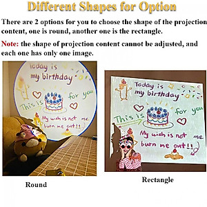 Mllkcao Mini Projector Birthday Party Decoration Projector Portble Projector Happy Birthday Projection Creative Birthday Gift