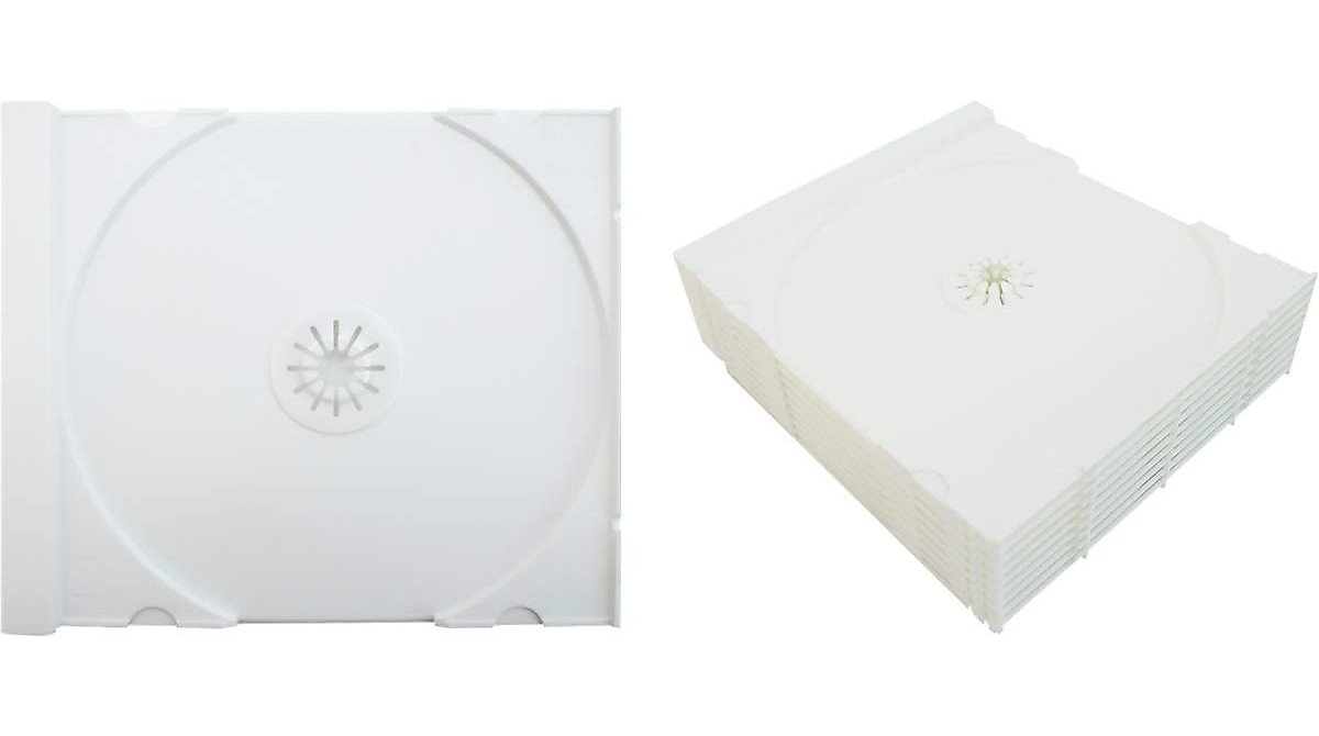 10 Solid White Colored Replacement CD Trays / Inserts for CD Jewel ...