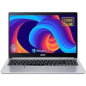 acer Aspire 5 Laptop, 17.3" FHD Display, Intel Core i7-1165G7 Processor, 32GB RAM 1TB PCIe SSD, Fingerprint Reader, Backlit Keyboard, Webcam, WiFi, Bluetooth, Windows 11 Home, Silver