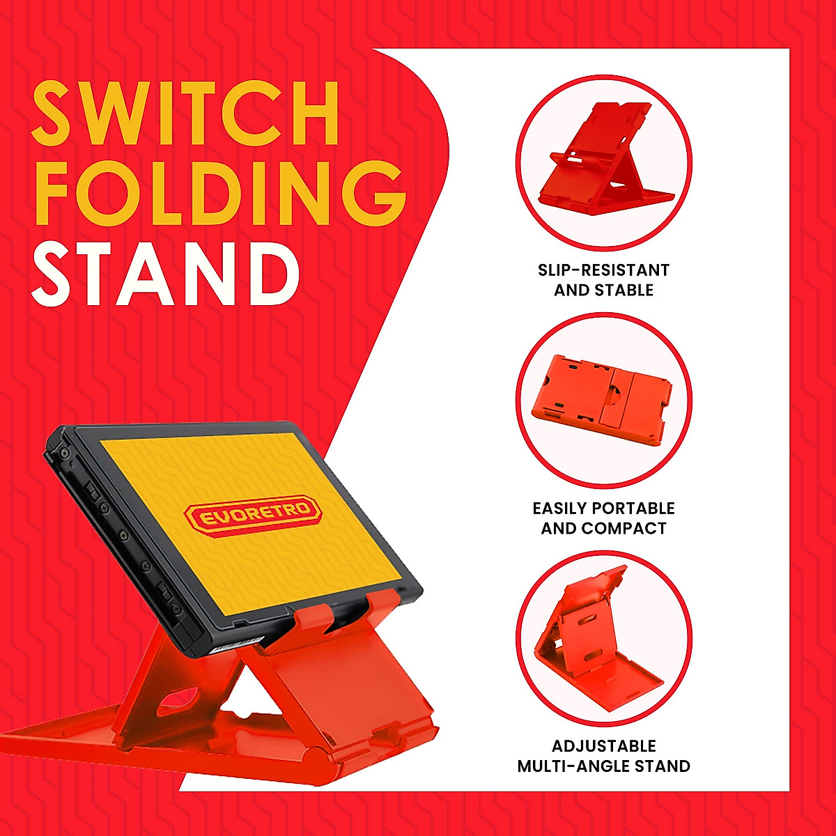 Switch Accessories Kit compatible for Nintendo Switch - Black | Bundle Set compatible with Super mario bros, Switch Sports, Fortnite, Animal Crossing, Minecraft, Pokemon, Zelda (12 in 1 set - Red)