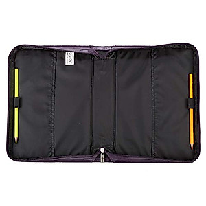 Christian Art Gifts Women's Fashion Bible Cover Faith Hebrews 11:1, Purple Paisley Faux Leather, XL