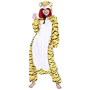 SAZAC Tiger Kigurumi - Onesie Jumpsuit Halloween Costume