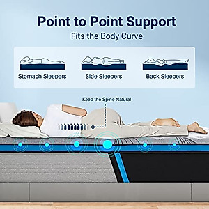 Avenco California King Hybrid Mattress, 12 Inch Cal King Mattress in a Box, Medium Firm Pocket Spring and Gel Memory Foam Mattress, Edge Support, CertiPUR-US Certified