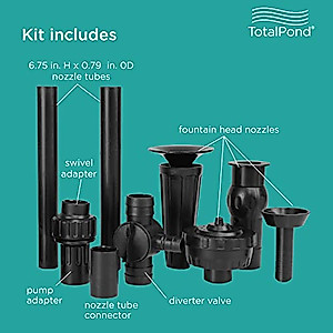 TotalPond Large Nozzle Kit Black Height : 7 Width : 4.02 Depth : 2.99