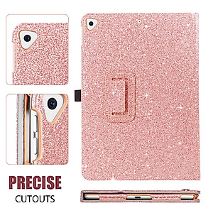 BENTOBEN for iPad 9th / 8th / 7th Generation Case, New iPad 10.2 Case 2021/2020/2019, Auto Wake/Sleep with Pencil Holder PU Leather Protective Case for iPad 10.2 inch, Rose Gold