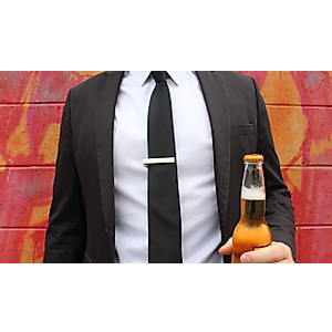 Pryclip Tie Clip Bottle Opener - Polished Stainless Steel Tie Clip with Gift Bag