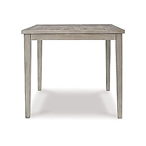Signature Design by Ashley Parellen Modern Square Counter Height Dining Table, Gray
