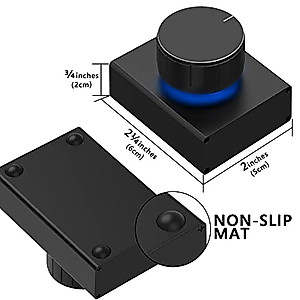 Geekria USB Volume Adjustment Knob with Rotate Volume Adjustment & One Key Mute Function, PC/Phone Audio Remote Volume Control Adapter Support Win 7, 8, 10, Vista, MAC, Android (5FT / 1.5m Cord)