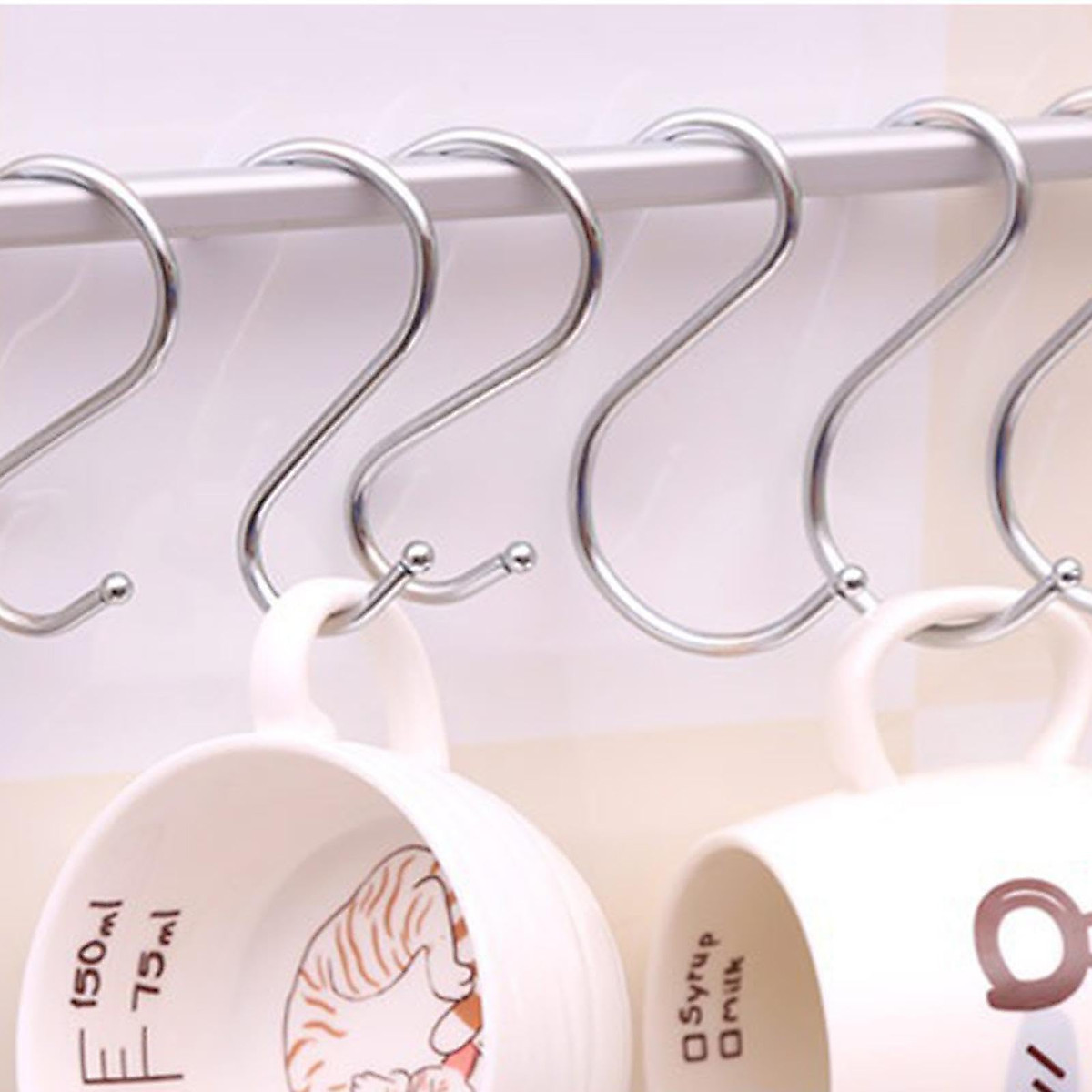 Hanging S Hooks, S Hook For Clothesline, Portable Hook For Clothes, S Hooks For Hanging Plants, Stainless Steel S Hooks, Non Slip S Hooks, Hangable Hooks For Hanging Plants, Clothes, Kitchen Utensil,