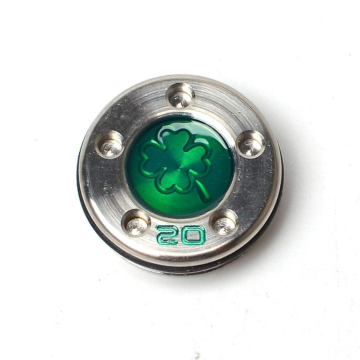 COOLSKY 2PCS Golf Club Putter Weights 20g Compatible with Select Newport GoLo Futura Newport Series Putters (Green Shamrock Clover Pattern)