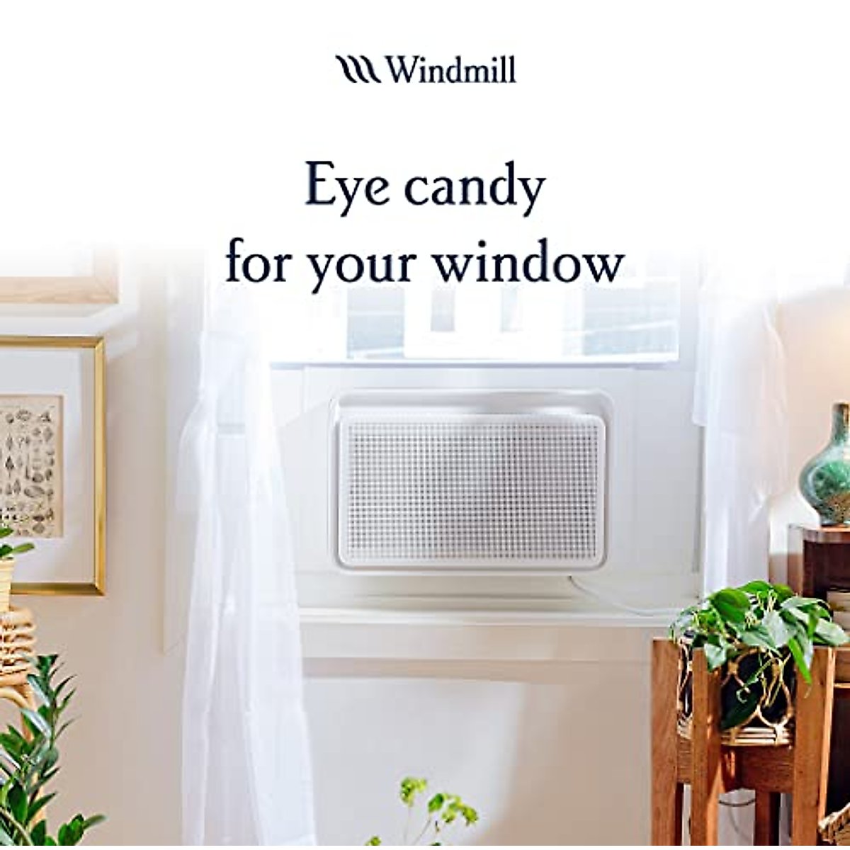 Windmill Air Conditioner Smart Home AC Unit - Easy to Install, Quiet, and Energy Efficient - Side Insulation - Auto-Dimming LED Display - App and Voice-Enabled - 6000 BTU - Designed in the USA