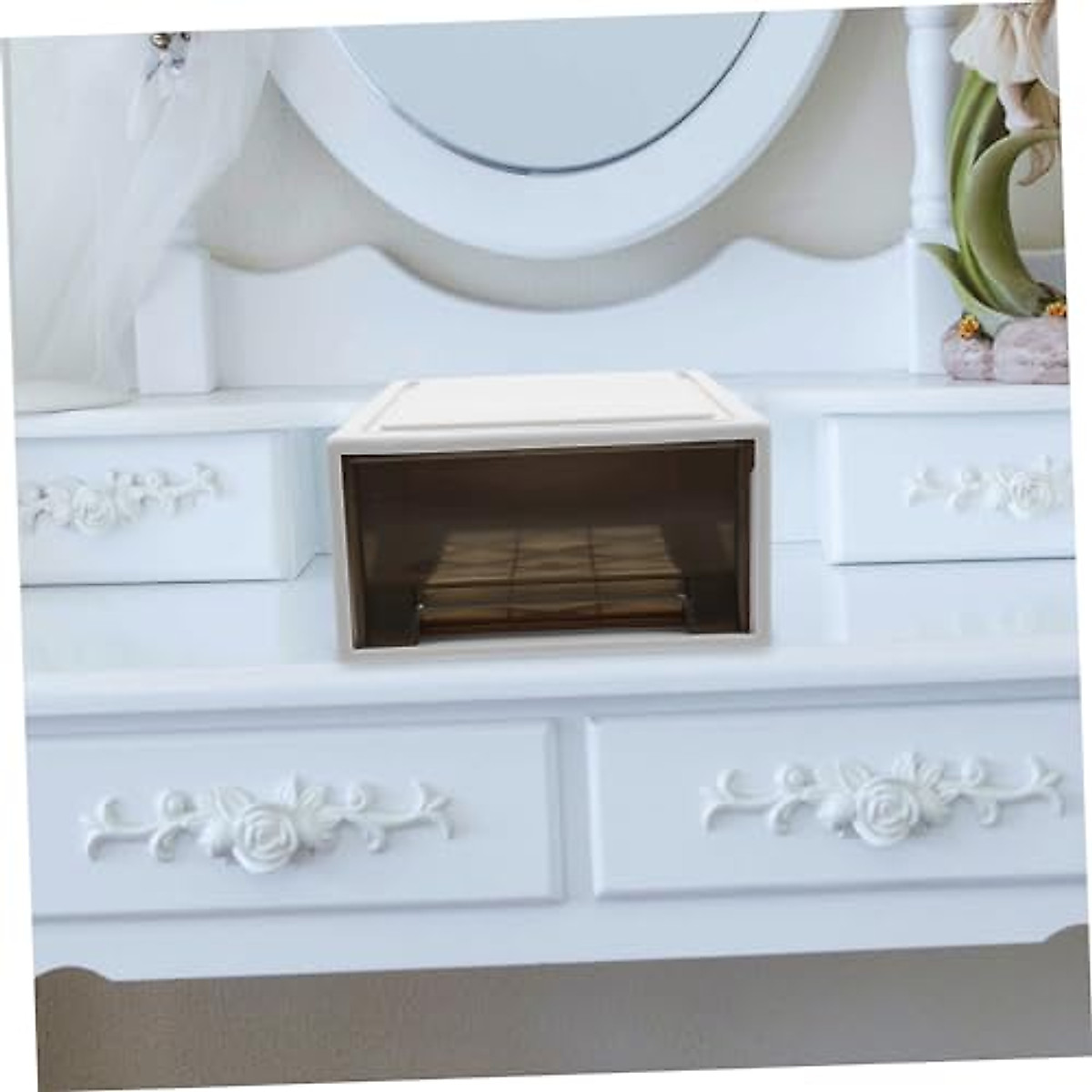 NUOBESTY Drawer Storage Box Storage Drawers Drawer Clothing Organizer Desk Drawer Organizer Bin Drawers Organizer Storage Clothes Drawer Organizer Storage Containers with Drawers Plastic