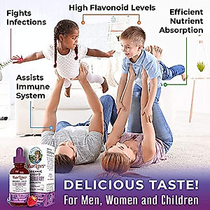 Elderberry Syrup & Liquid Probiotics Bundle for Adults & Kids by MaryRuth's | USDA Organic Elderberry Liquid Drops 1oz | USDA Organic Liquid Probiotics, 4oz | Vegan Non-GMO Plant Based