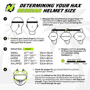 HAX Obsidian Full Face Dual Visor Adult Motorcycle Helmet for Motorbike Street Bike with Pinlock Ready DOT Approved Matte Black Gold XL