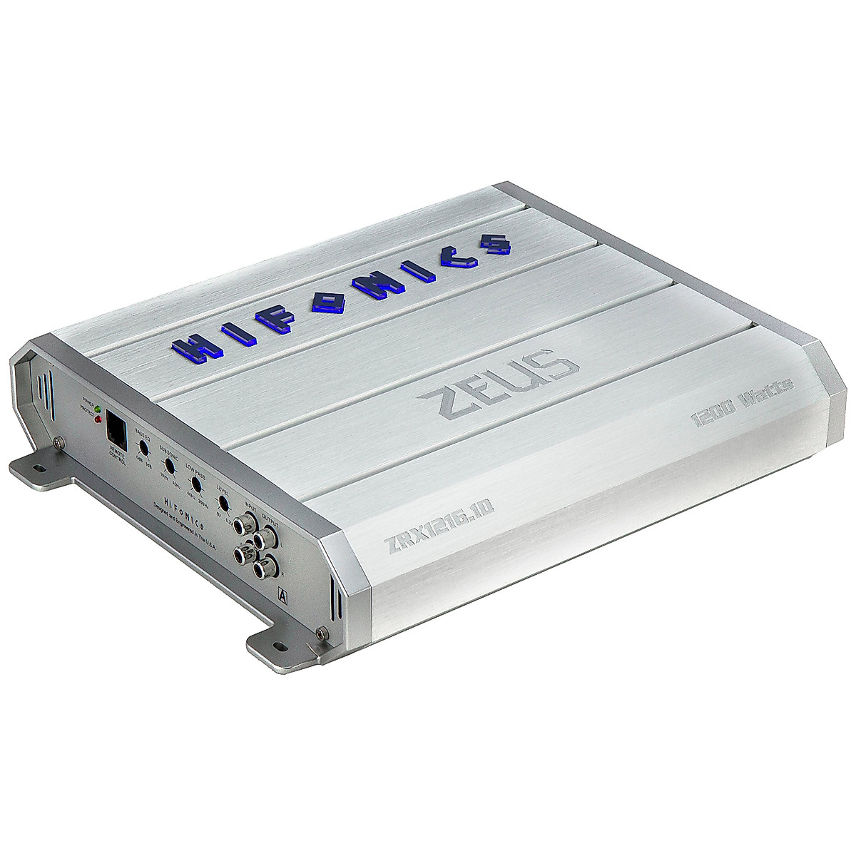 Hifonics ZEUS ZRX1216.1D Amplifier – 1200 Watt, Super Class D, Mono, Auto On, Nickel Plated, Remote Control, Aluminum Heat Sink