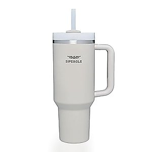 SIPEAGLE Quencher H2.0 FlowState 40 oz Stainless Steel Vacuum Insulated Tumbler with Lid and Straw for Water, Iced Tea or Coffee
