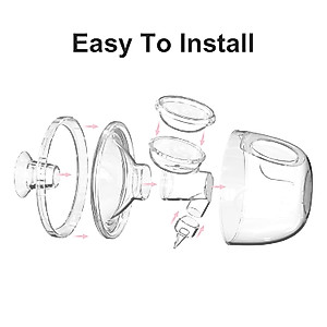 Aidmom Breast Pump Cup, Duckbill Valves, Membrenes, Flange Replacement Compatible with Aidmom All Models of Breast Pumps S9 S10 S12 Pro (2 Valves)