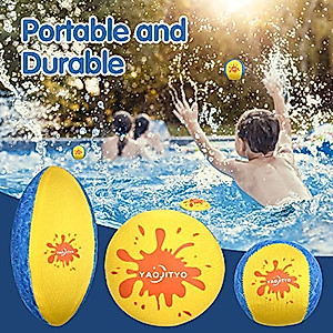 YAOJITYO 4 Pack Beach Toys, Water Skip Ball,Skip Balls for Swimming Pools，Soft and Durable TPR Material，Suitable for Swimming Pool Toys, Beach Toys, Water Toys, and Beach Games
