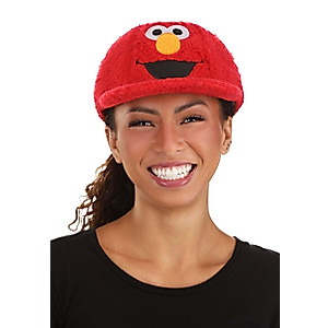 Fun Costumes Sesame Street Fuzzy Elmo Baseball Cap | One Size Fits Most Elmo Hats | Character Hat ST Red