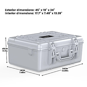 ORICO Hard Drive Case 3.5inch 20-Bay HDD/SSD Multi-Protection Storage Suitcase with Foam Hard Case Shockproof Anti-Static MoistureProof Carrying Case -PSC L20