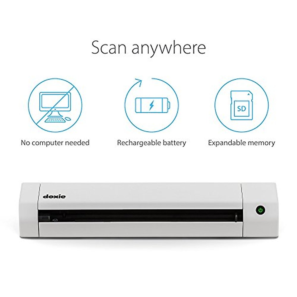 Doxie Go SE - The Intuitive Portable Document Scanner with Rechargeable Battery and Easy Software for Home, Office, or Work from Home
