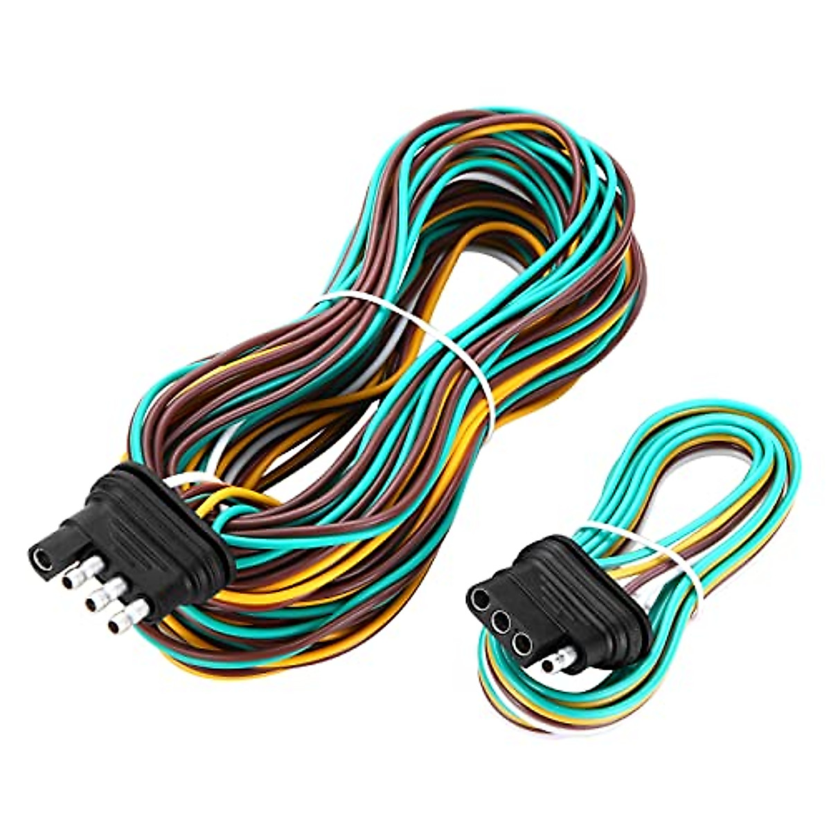 Trailer Wiring Harness Kit, 50FT Trailer Wiring, LIMICAR Trailer Wire Kit, Trailer Wiring Harness with 4 Flat 4 Pin Flat Wishbond Trailer Wire, Trailer Light Wire, Boat Trailer Wiring Kit