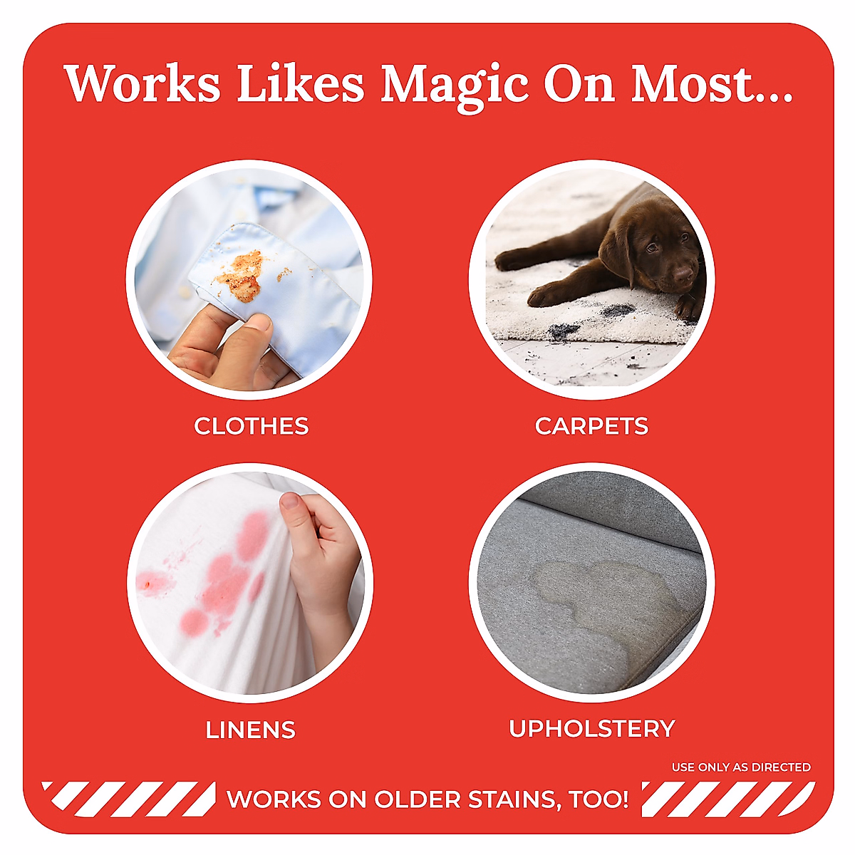 Emergency Stain Rescue Remover Spray – 4oz Laundry Stain Remover for Clothes, Upholstery Fabric, Carpet - Works on Most Blood, Grass, Coffee, Mud, Grease & Oil Stain Remover