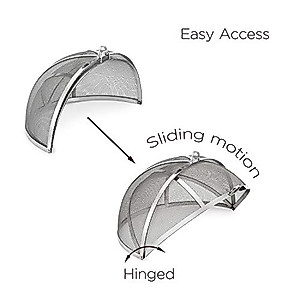 Good Directions 774SS Heavy Duty Fire Pit Spark Screen with Lifter Hinged for Easy Access, 25 Inch, Stainless Steel