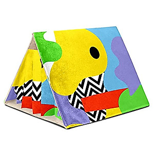Y-DSIWX Guinea Pig Hideout Cozy Hamster House Cave for Bunny Chinchilla Hedgehog Small Animal Abstract Pattern Colorful