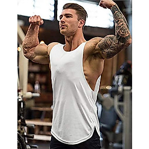 COOFANDY Men's 3 Pack Workout Tank Tops Sleeveless Gym Shirts Bodybuilding Fitness Muscle Tee Shirts