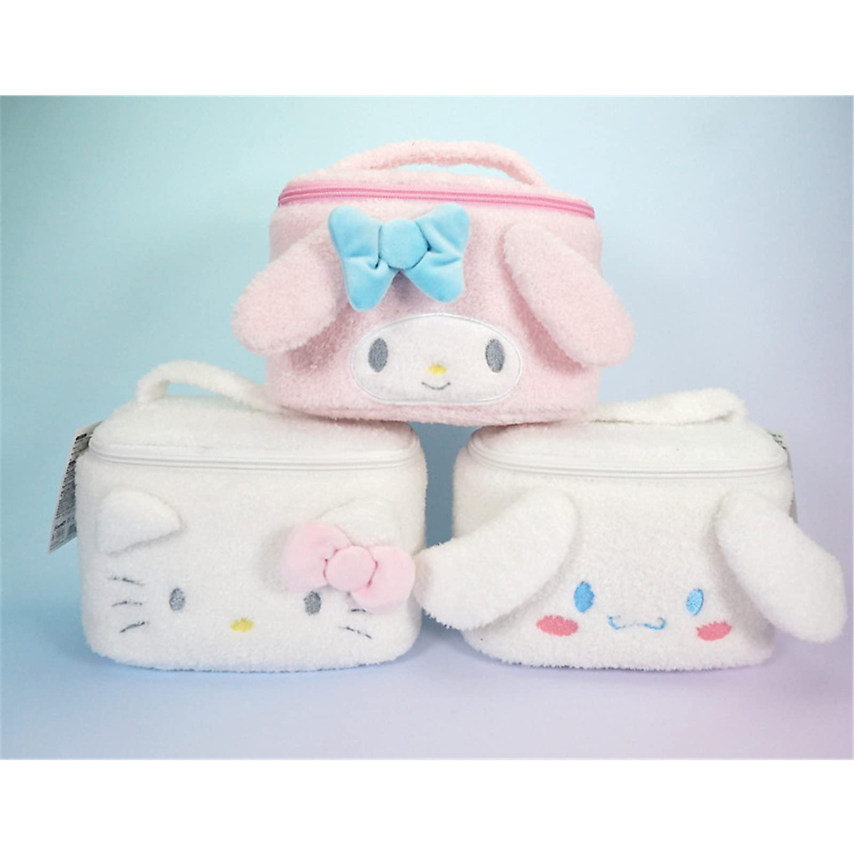 lierde Plush Bag Cosmetic Storage Bag Purse Storage Bag Packaging Christmas Decorations (Pink White)