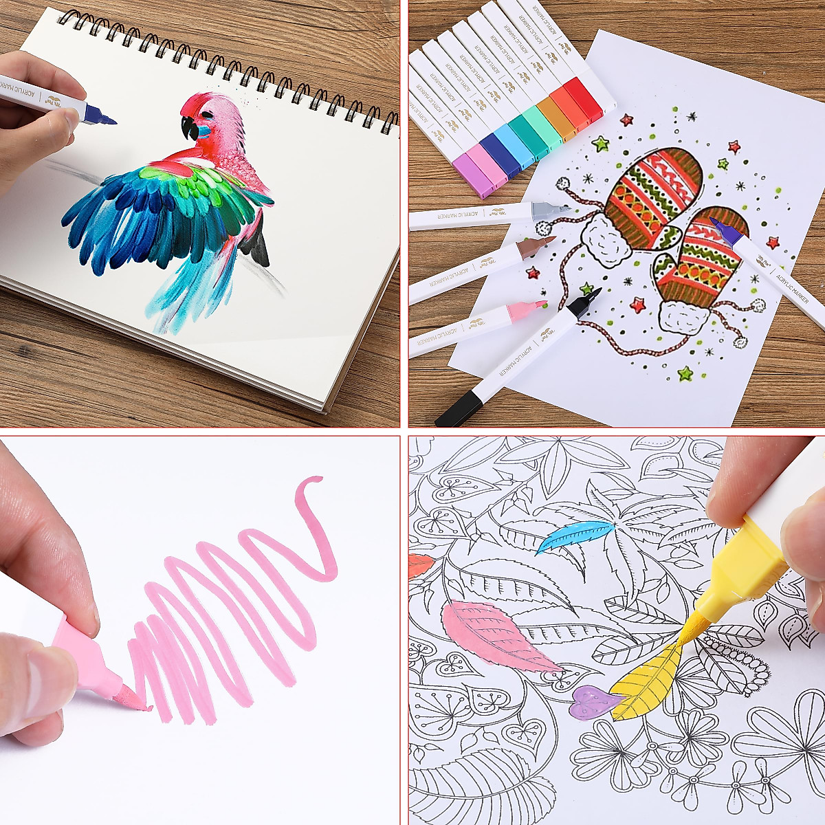 Mr. Pen- Acrylic Paint Markers Brush Tip, 16 pcs, Vibrant Color, Acrylic Paint Pens, Paint Marker, Paint Pens Acrylic Markers Paint Pens, Acrylic Paint Markers Set, Acrylic Brush Markers