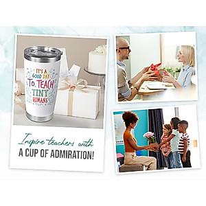 AXIARA Teacher Appreciation Gifts - 20 oz Stainless Steel Insulated Coffee Tumbler with Lid - Teachers Day Graduation Birthday Christmas Thank You Appreciation Gifts For Teacher Women Coworkers